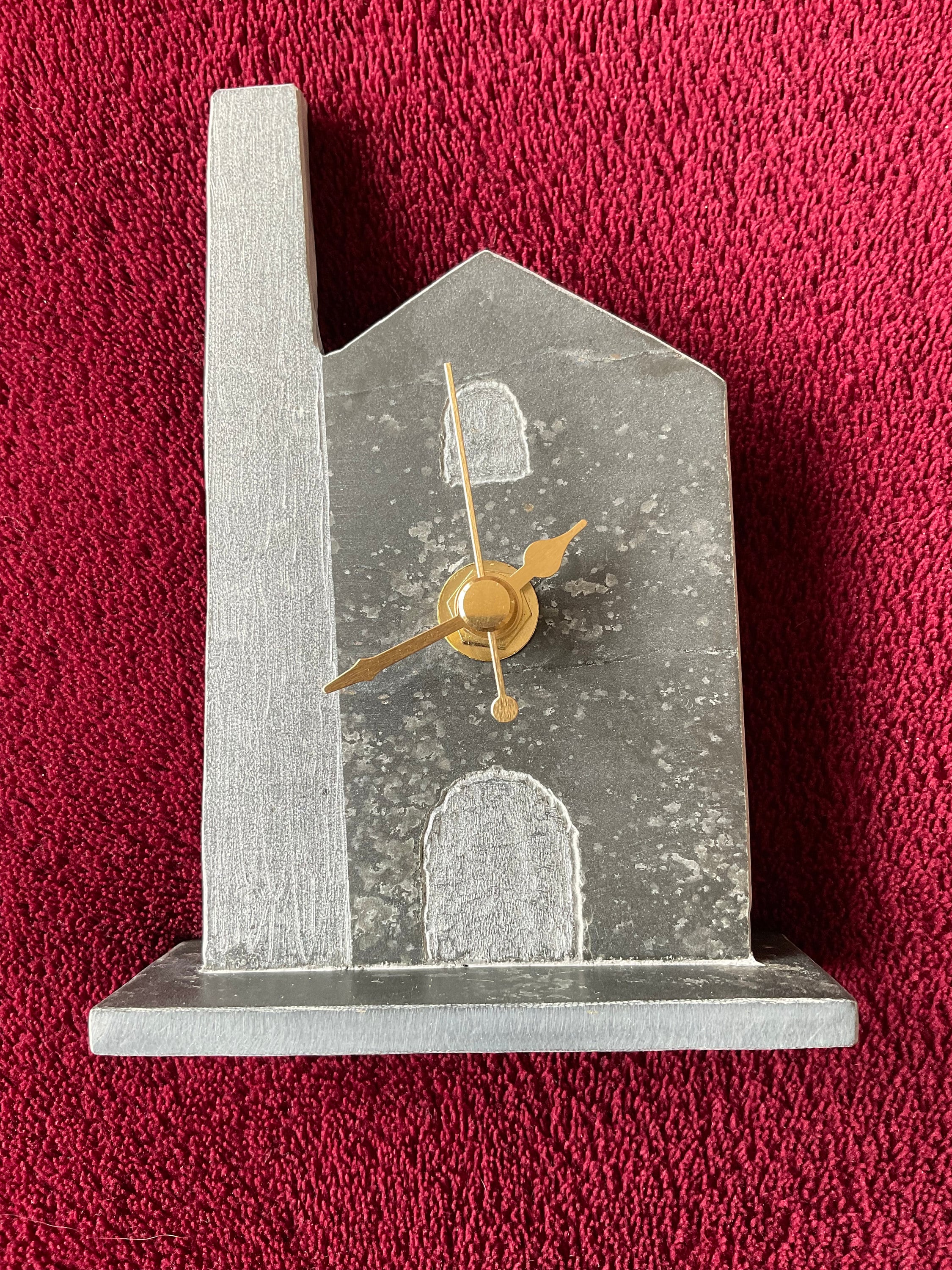 Slate Desk/mantel Clock. Cornish Tin Mining Engine House. - Etsy UK