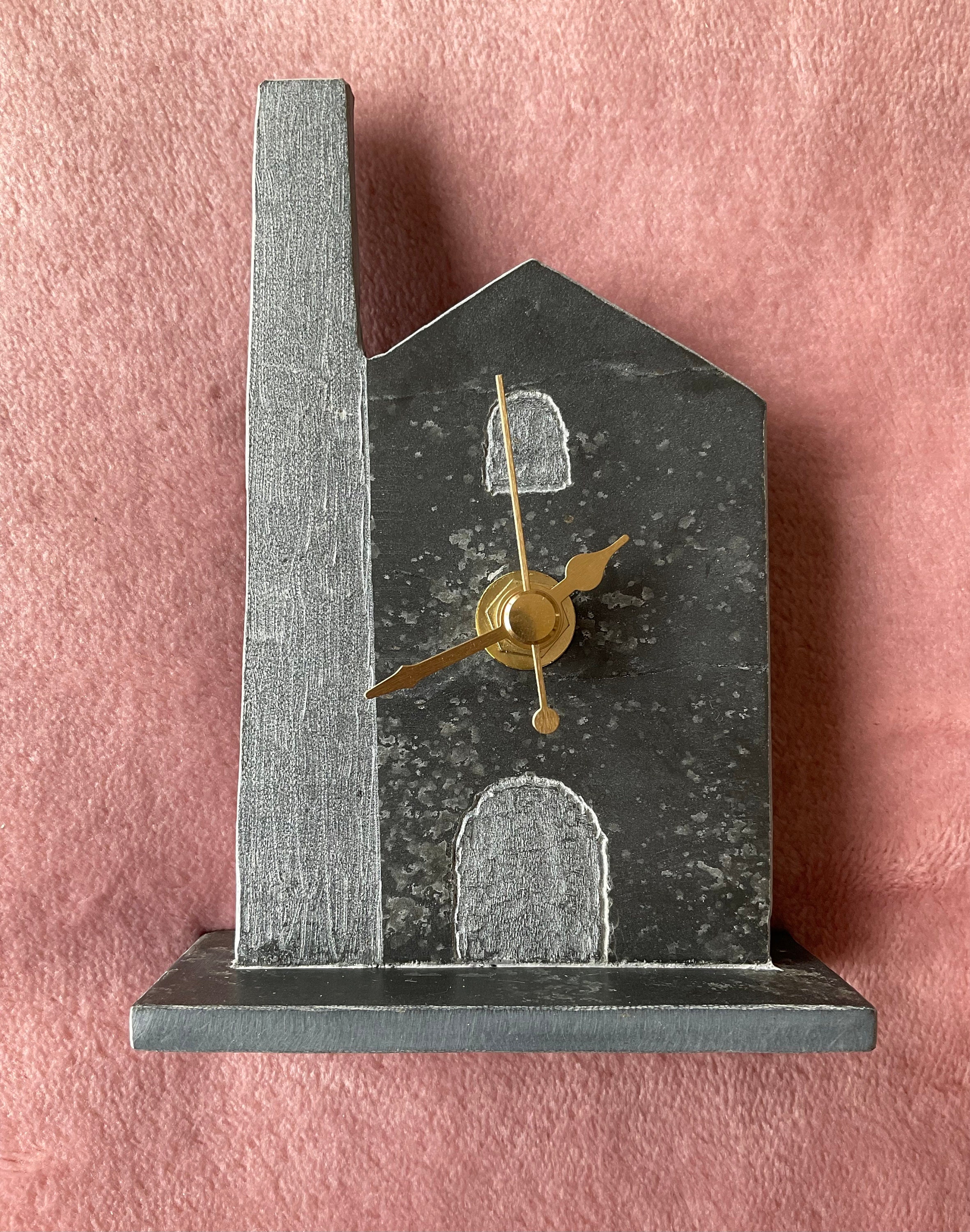 Slate Desk/mantel Clock. Cornish Tin Mining Engine House. - Etsy