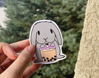 Bunny Boba Tea - Etsy