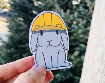 Construction Bunny - Etsy