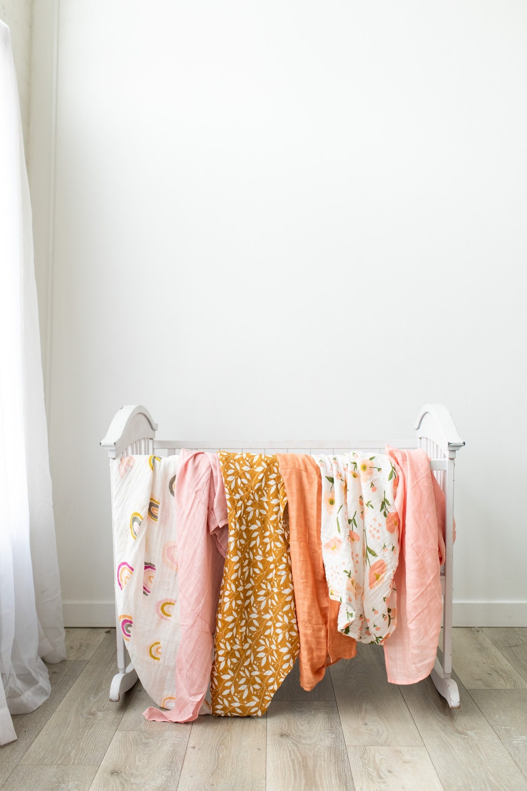 Bamboo Muslin Baby Swaddle Blanket (47" X 47") - Rainbow, Floral, Lemon ...