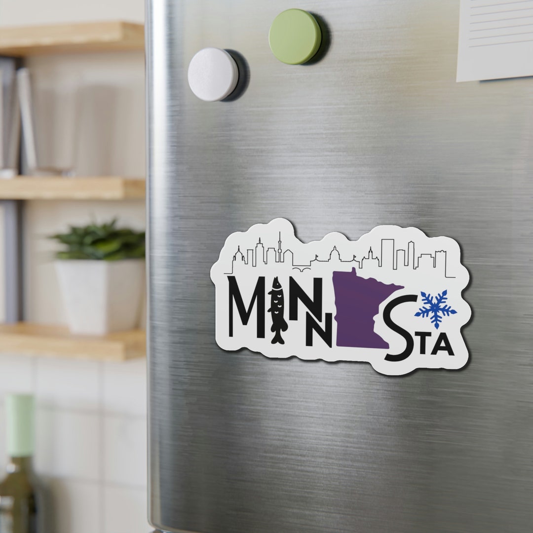 Minnesota MN Die-cut Magnet Twin Cities Gift up North - Etsy