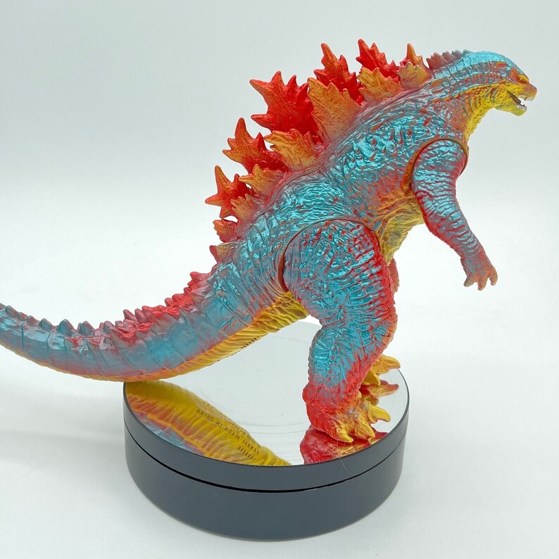 Godzilla 2021 (volcano) - Custom Painted Sofubi Vinyl Toy by Bandai - Etsy