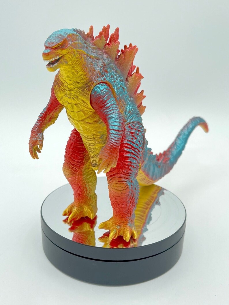 Godzilla 2021 volcano Custom Painted Sofubi Vinyl Toy by Bandai - Etsy