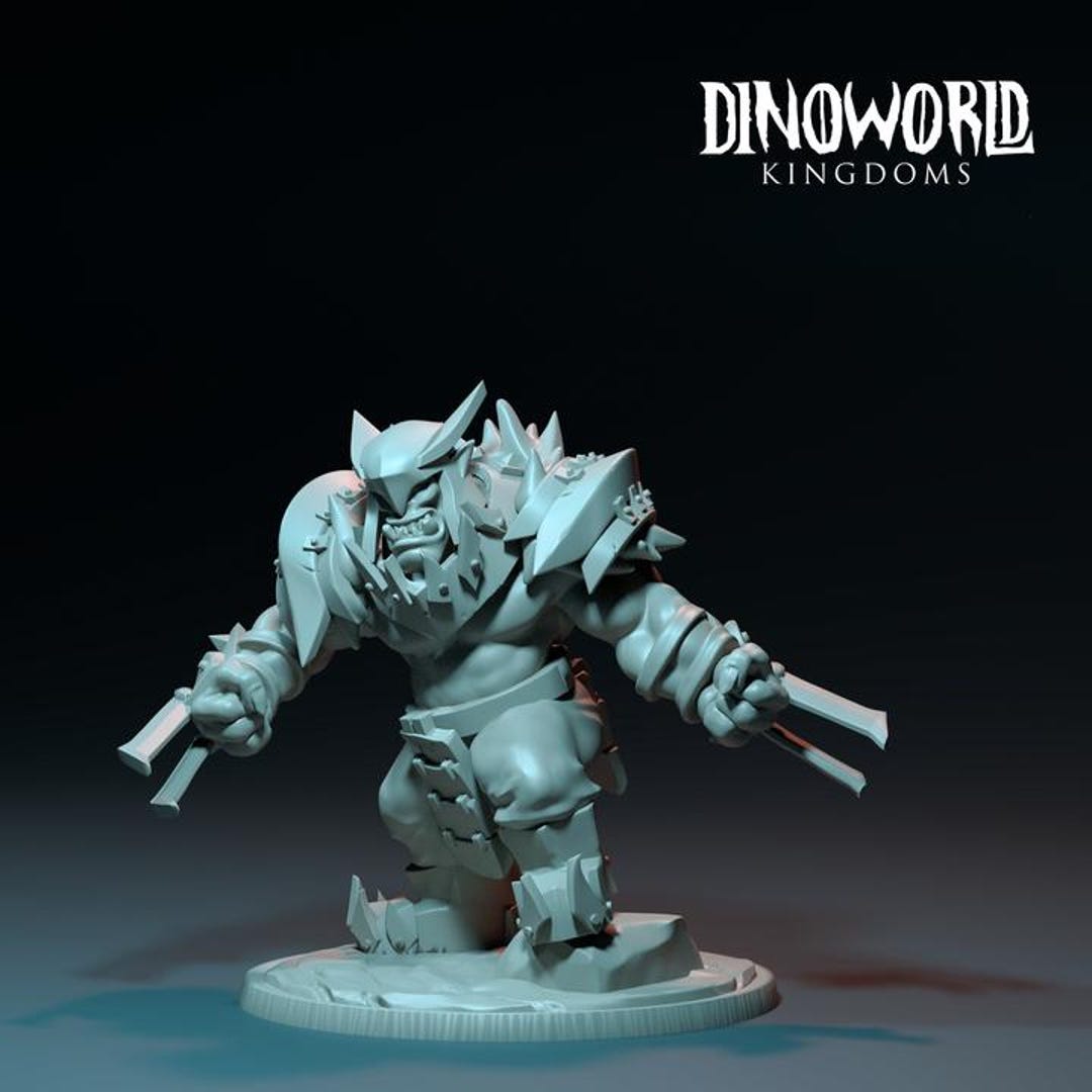 Orc X (weapon X / Wolverine Style) Miniatures From Dinoworld Orc ...