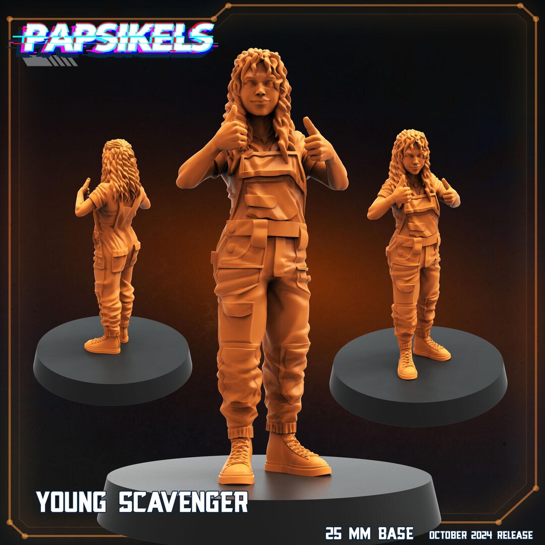 Young Scavenger by Papsikels Miniatures for 32 Mm Wargaming Tabletop ...