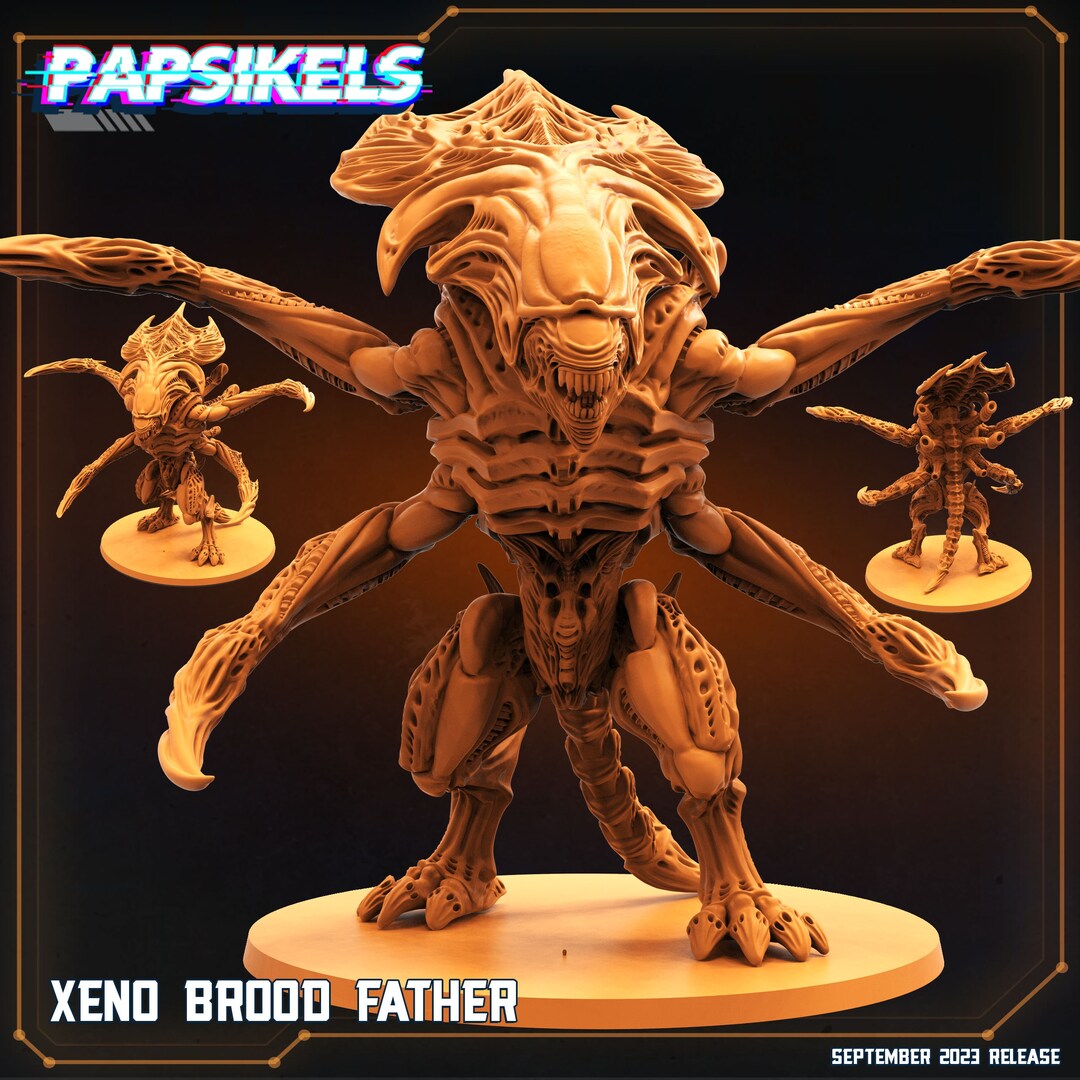 ALIEN - Xeno Brood Father (king) 32 Mm Miniature - Papsikels Aliens Vs ...