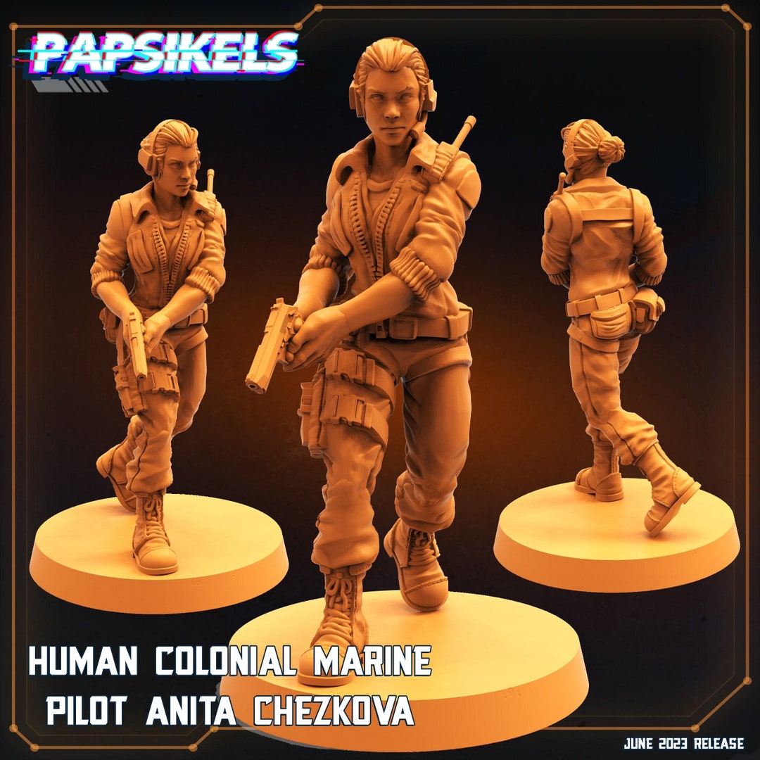 Human Colonial Marine Pilot Anita Chezkova by Papsikels Miniatures for ...