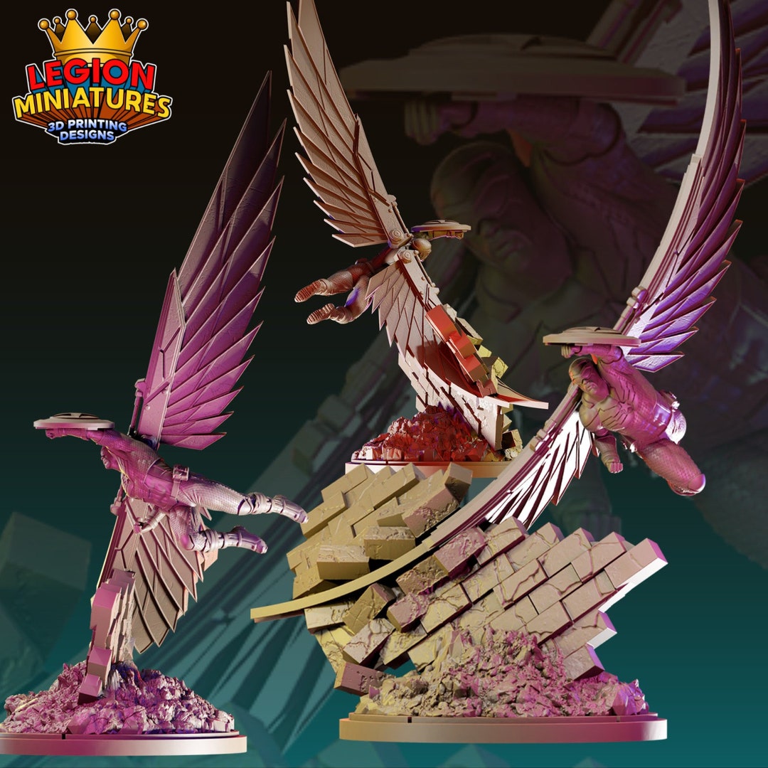 Falcon avengers by Legion Miniatures for 40 Mm Wargaming Tabletop Marvel Crisis Protocol - Etsy