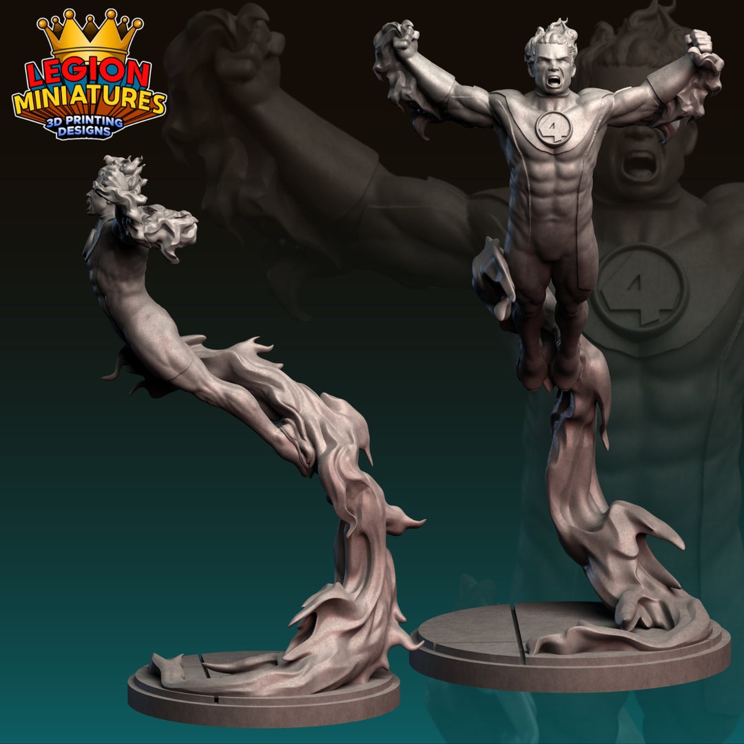 Human Torch Fanart by Legion Miniatures for 40mm Wargaming Tabletop ...