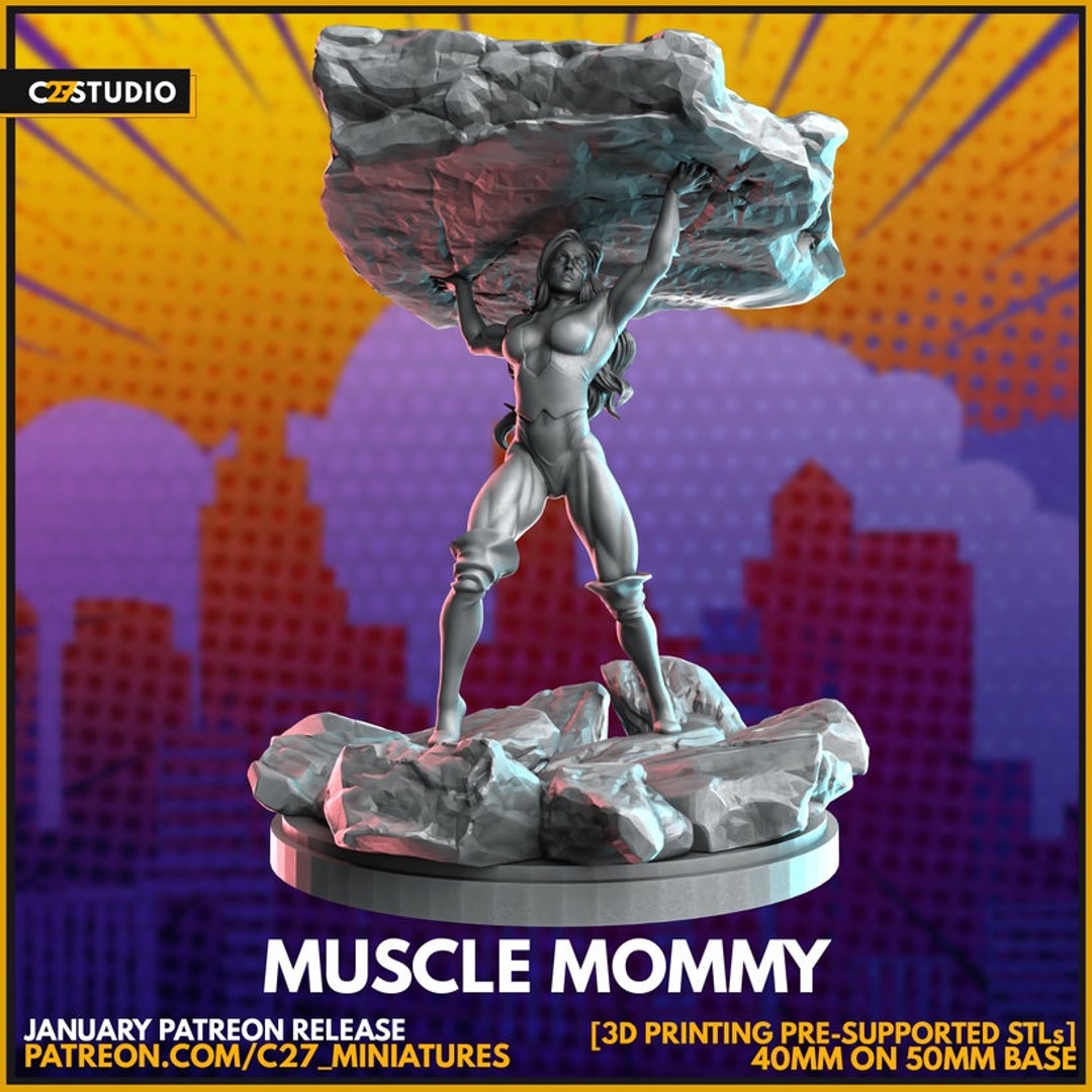 Muscle Mommy Aka Titania by C27 for 40 Mm Wargaming Tabletop 3d Printed Resin Marvel Crisis ...