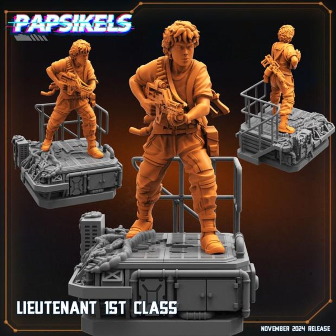 Lieutenant 1st Class Aka Ripley by Papsikels Miniatures for 32 Mm ...