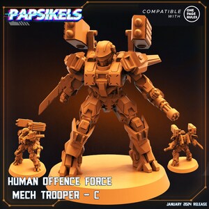 Human Defense Force - Mech Trooper Variant A+E by Papsikels Miniatures ...