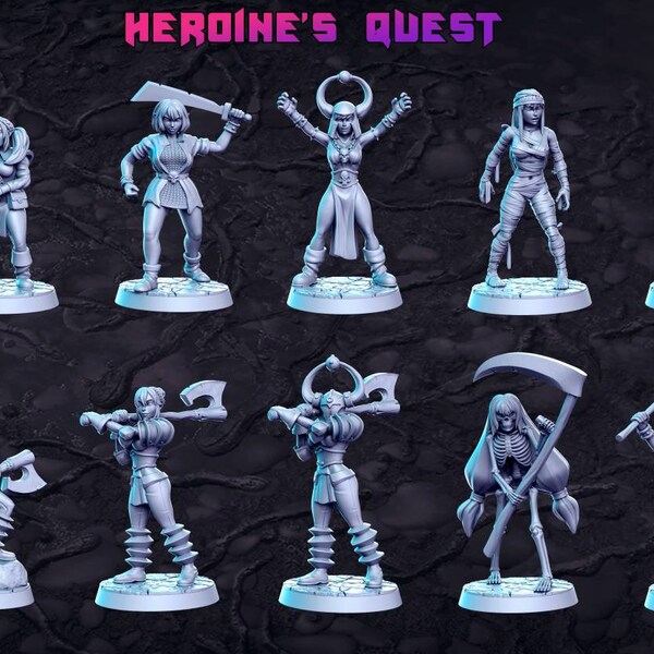 Female Heroquest Miniatures - Etsy