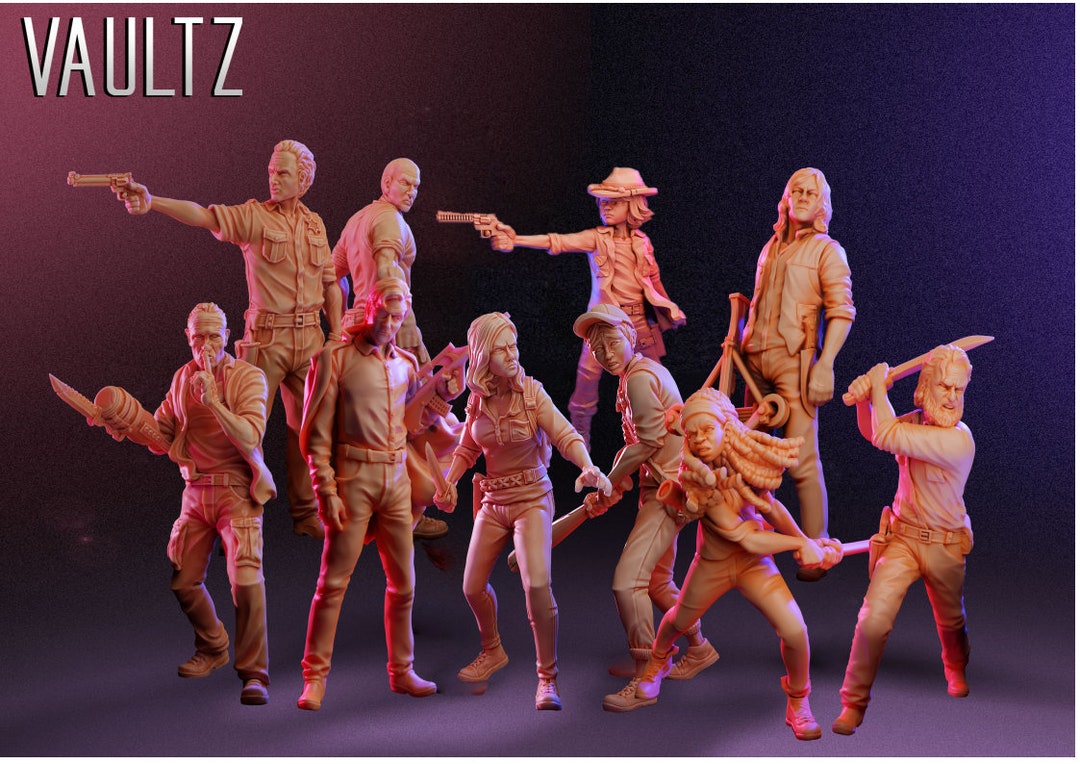Vault Z Zombie Fighters Pack 1 - Walking Dead Miniatures Surivors ...