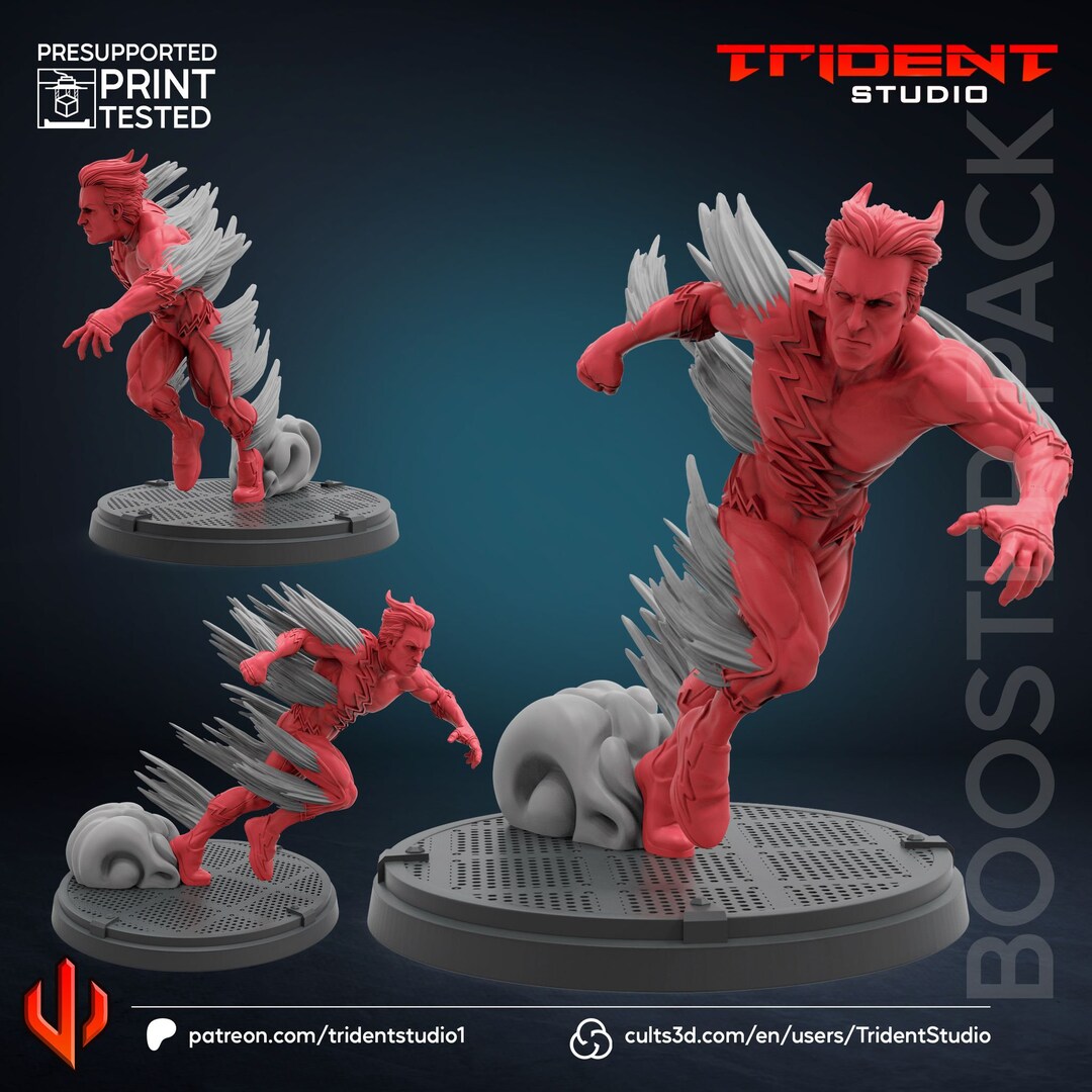 Quicksilver x-men by Trident Studio for 40 Mm Wargaming Tabletop 3d ...