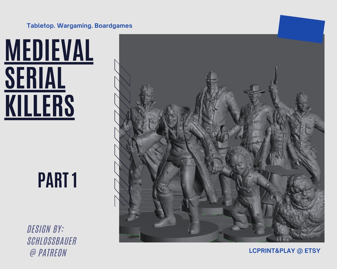 Medieval Classic Horror and Killer Miniatures for 32 Mm Wargaming ...