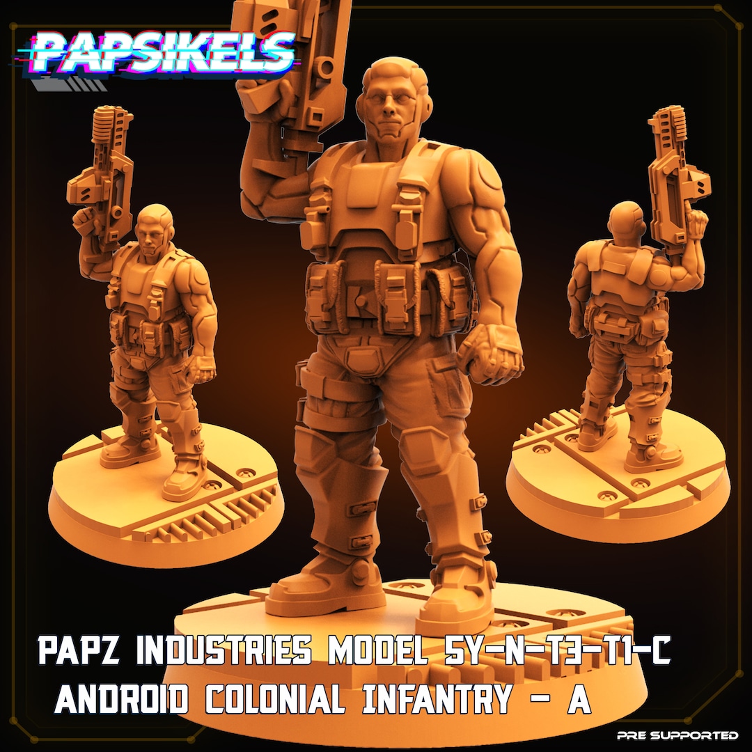 Papz Industries Colonial Infantry Android by Papsikels Miniatures for ...