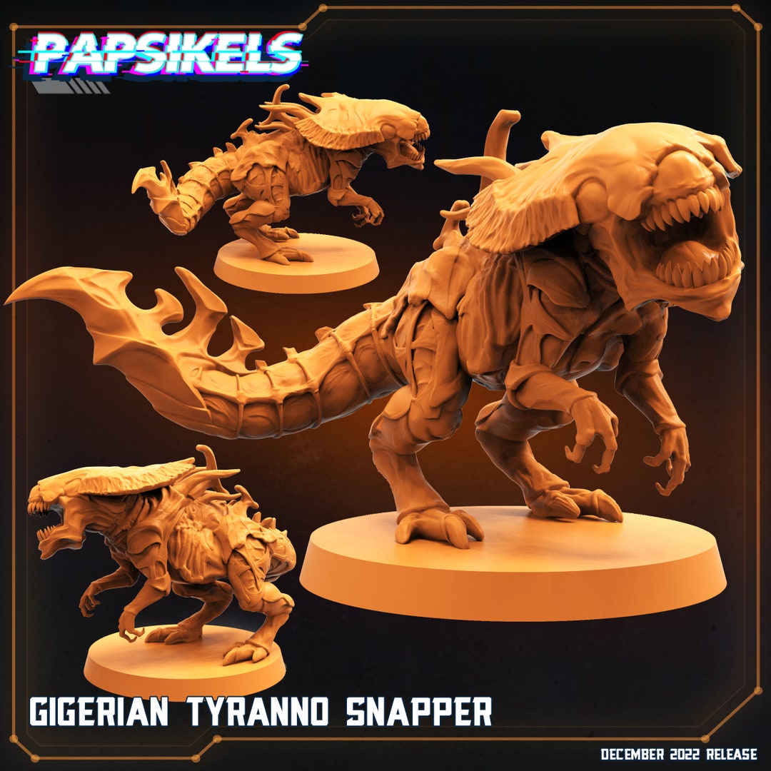 Gigerian Tyranno Snapper (xeno T-rex) 32 Mm Miniature - Papsikels ...