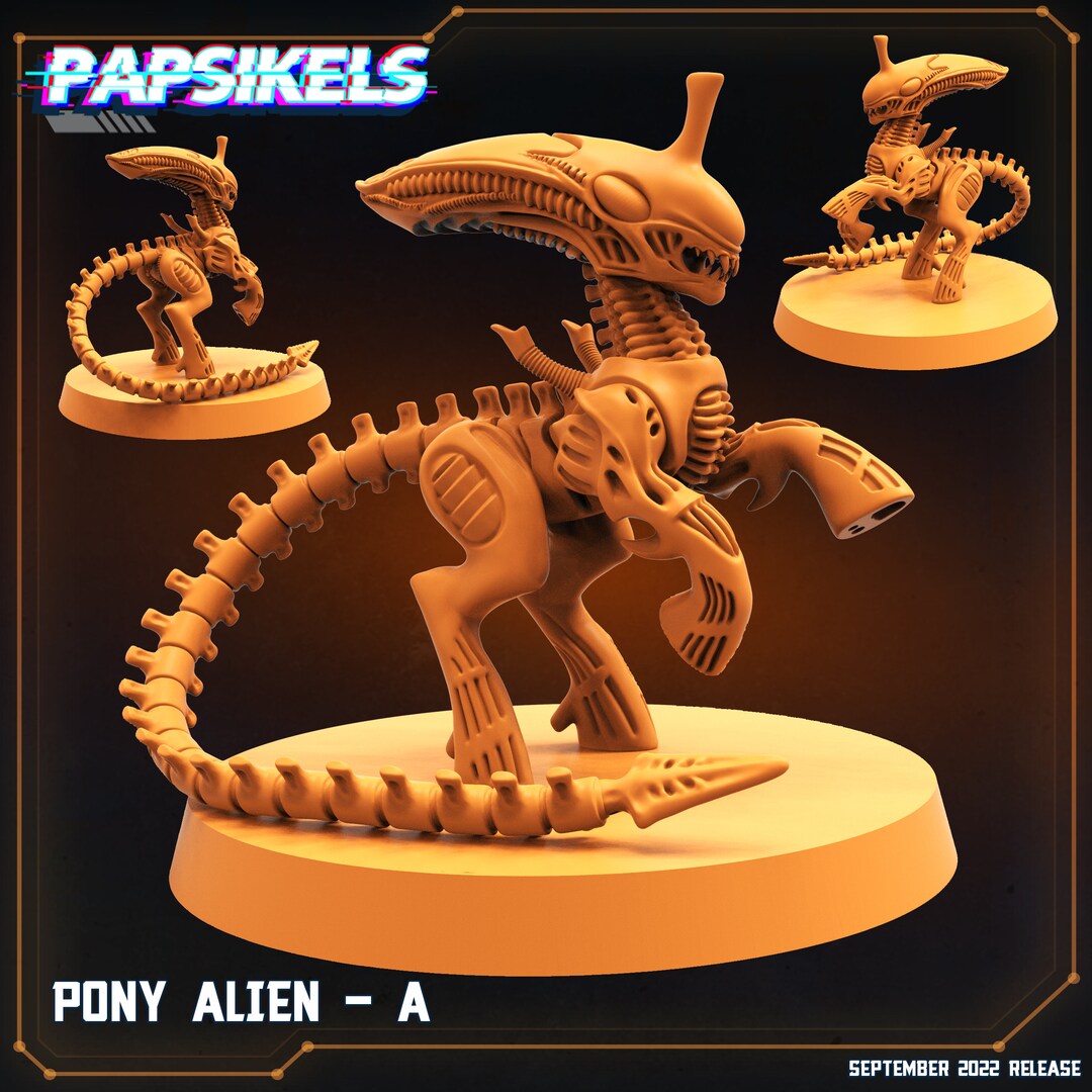 My Little Xeno - Pony Alien Variant A-C by Papsikels Miniatures for ...