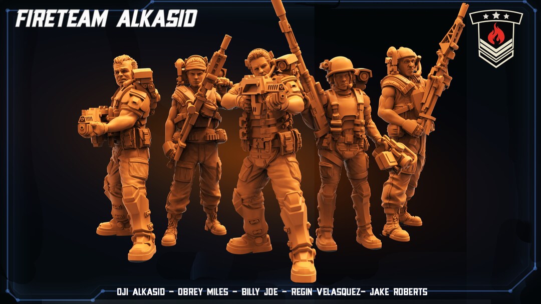 Fireteam Alkasid for Stargrave, Dark Galaxy the Void and Other Scifi ...