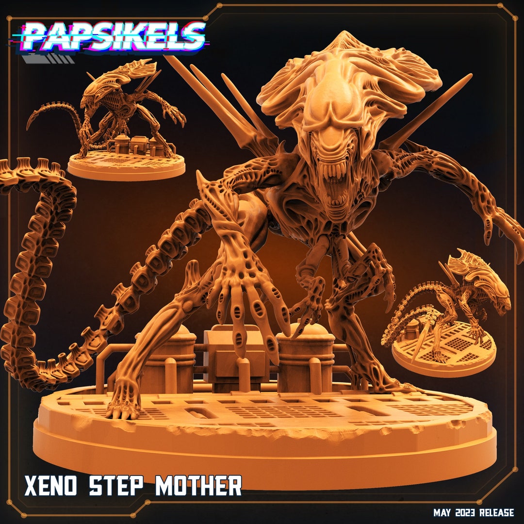 ALIEN Xeno Step Mother queen 32 Mm Miniature Papsikels Aliens Vs Humans ...