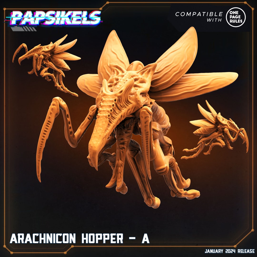 Arachnicon Hopper Variant A-C OPR Army by Papsikels Miniatures for 32 ...