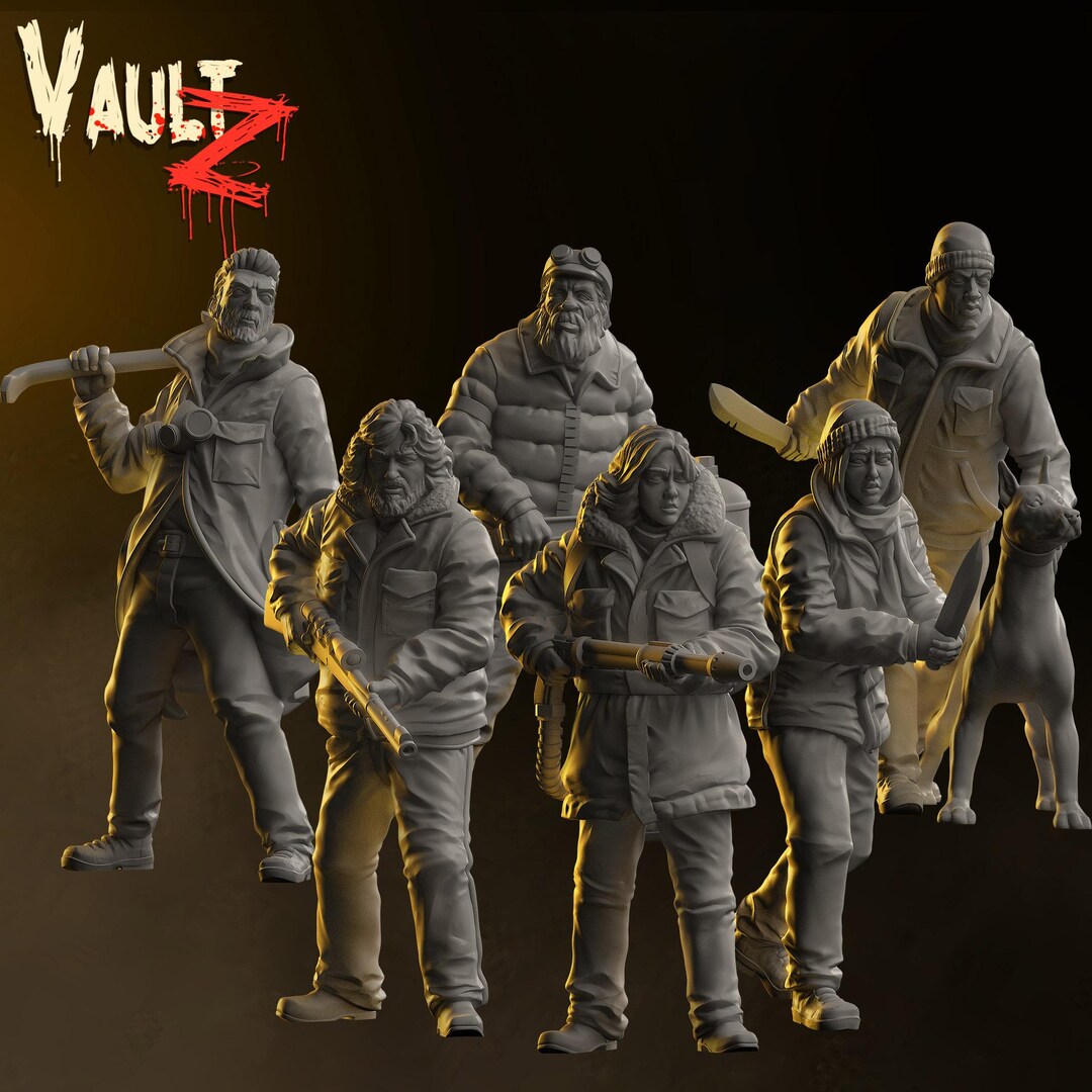 The Thing Zombies & Survivors Miniatures by Vault Z (32 Mm Miniature ...