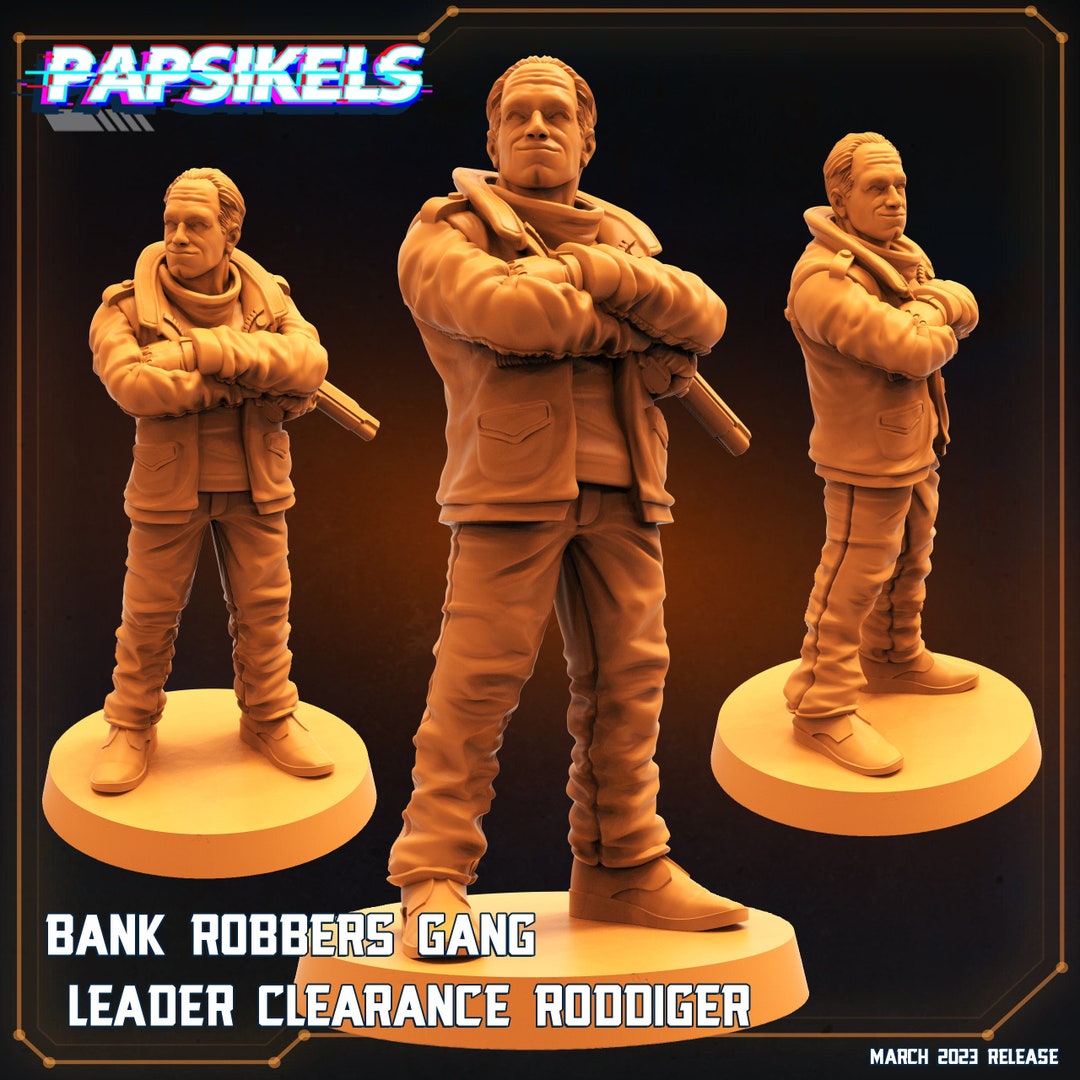 Bank Rober Gang (corpo Cop) Variant A-E by Papsikels Miniatures for 32 ...