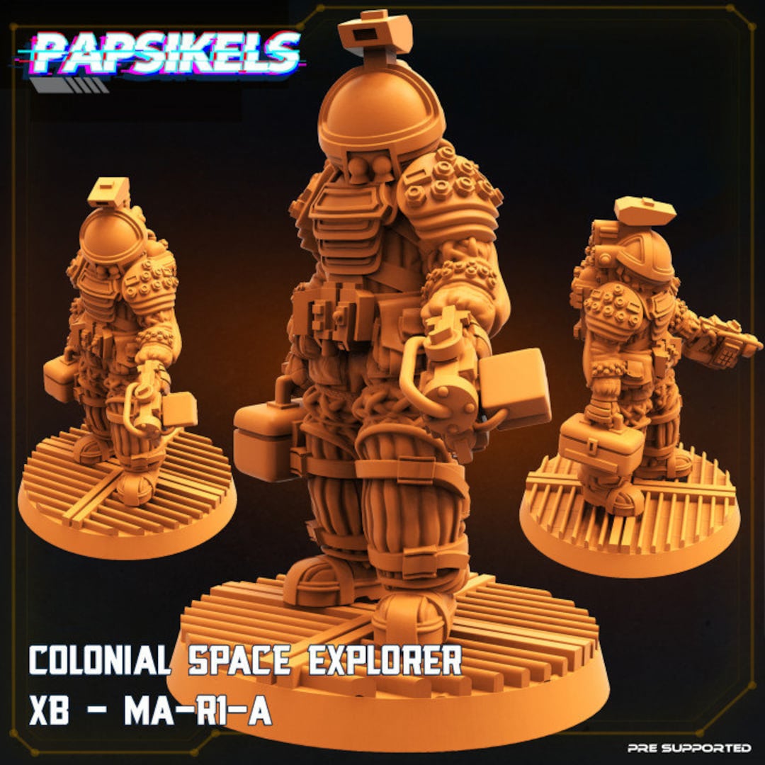 Colonial Space Explorer "xb Ma-r1-a" by Papsikels Miniatures for 32 Mm ...