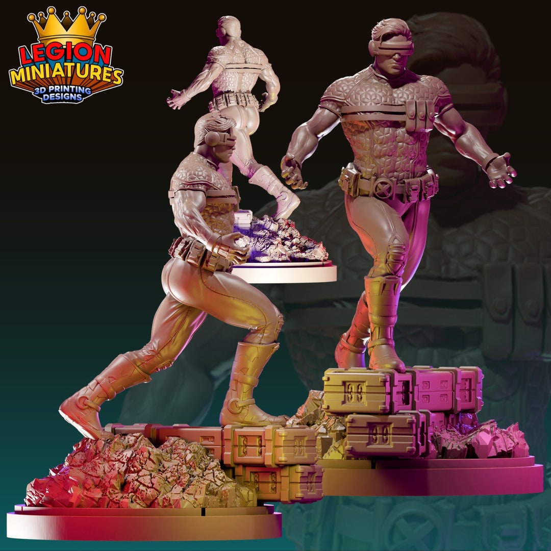 Ultimate Cyclops (x-men) by Legion Miniatures for 40 Mm Wargaming ...