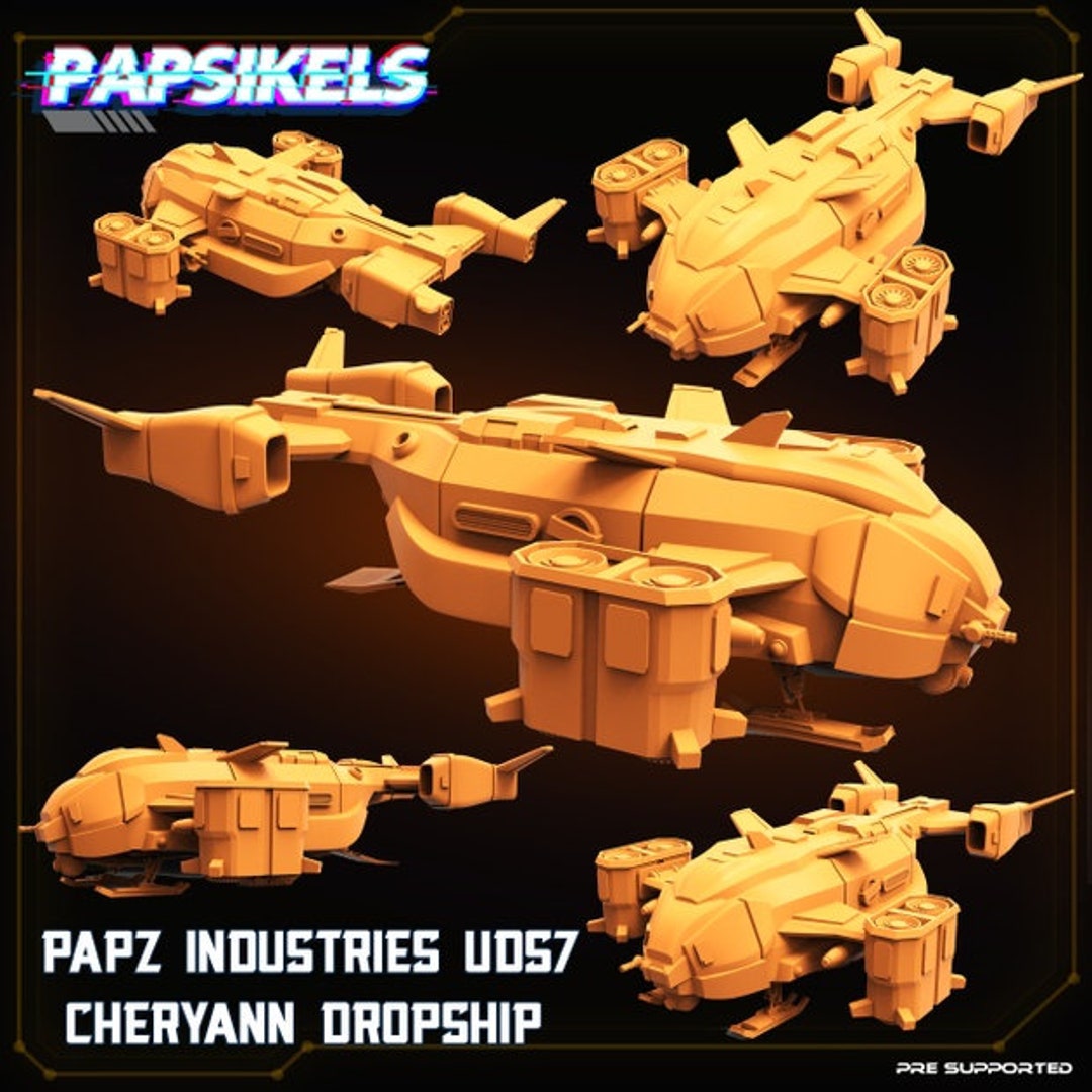 Papz Industries Cheryann Dropship UDS7 by Papsikels Miniatures for 32 ...