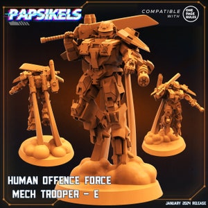 Human Defense Force - Mech Trooper Variant A+E by Papsikels Miniatures ...