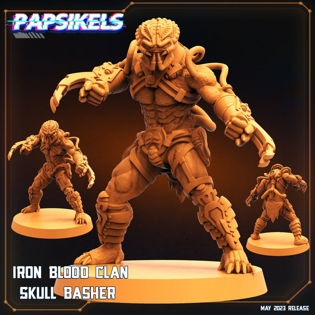 Skull Basher (iron Blood Clan) by Papsikels Miniatures for 32 Mm ...