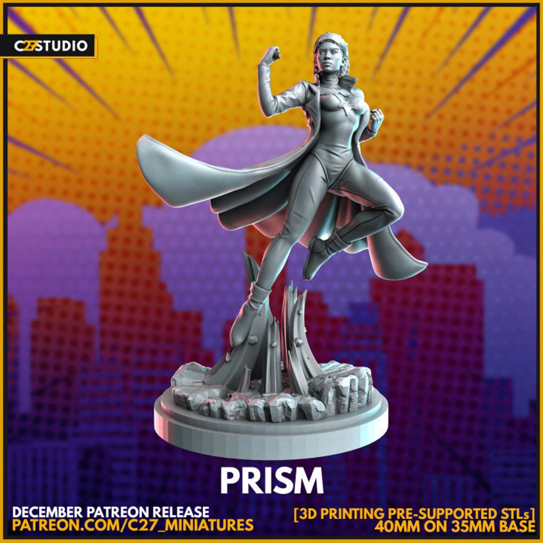 Prism Aka Spectrum by C27 for 40 Mm Wargaming Tabletop 3d Printed Resin Marvel Crisis Protocol ...