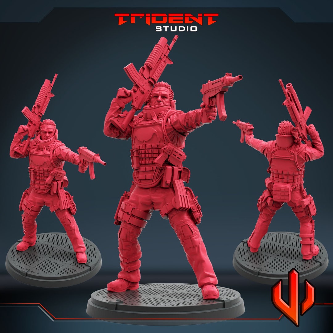 Punisher (warzone Style) Variant A+B by Trident Studio for 40 Mm ...