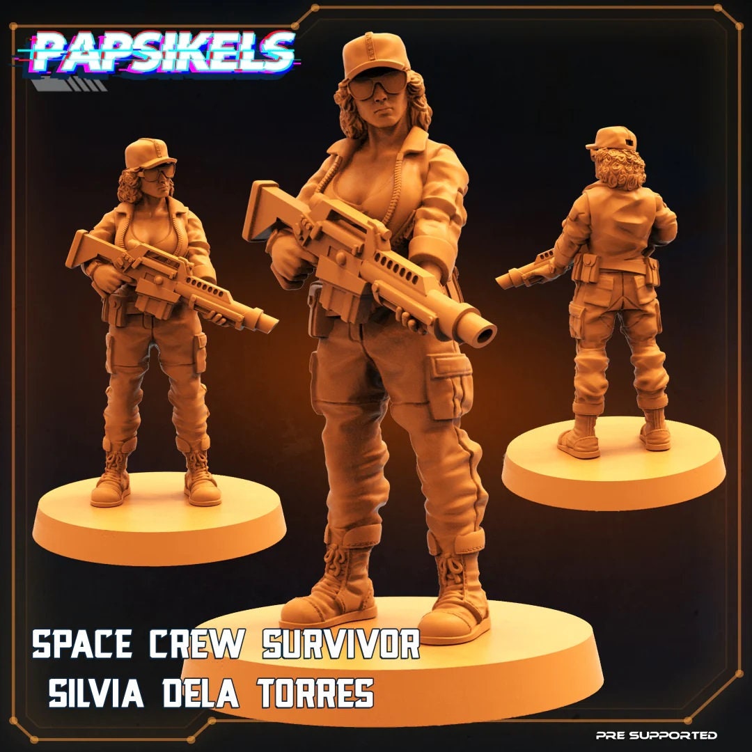 Space Crew Survivor Silvia Dela Torres by Papsikels Miniatures for 32 ...