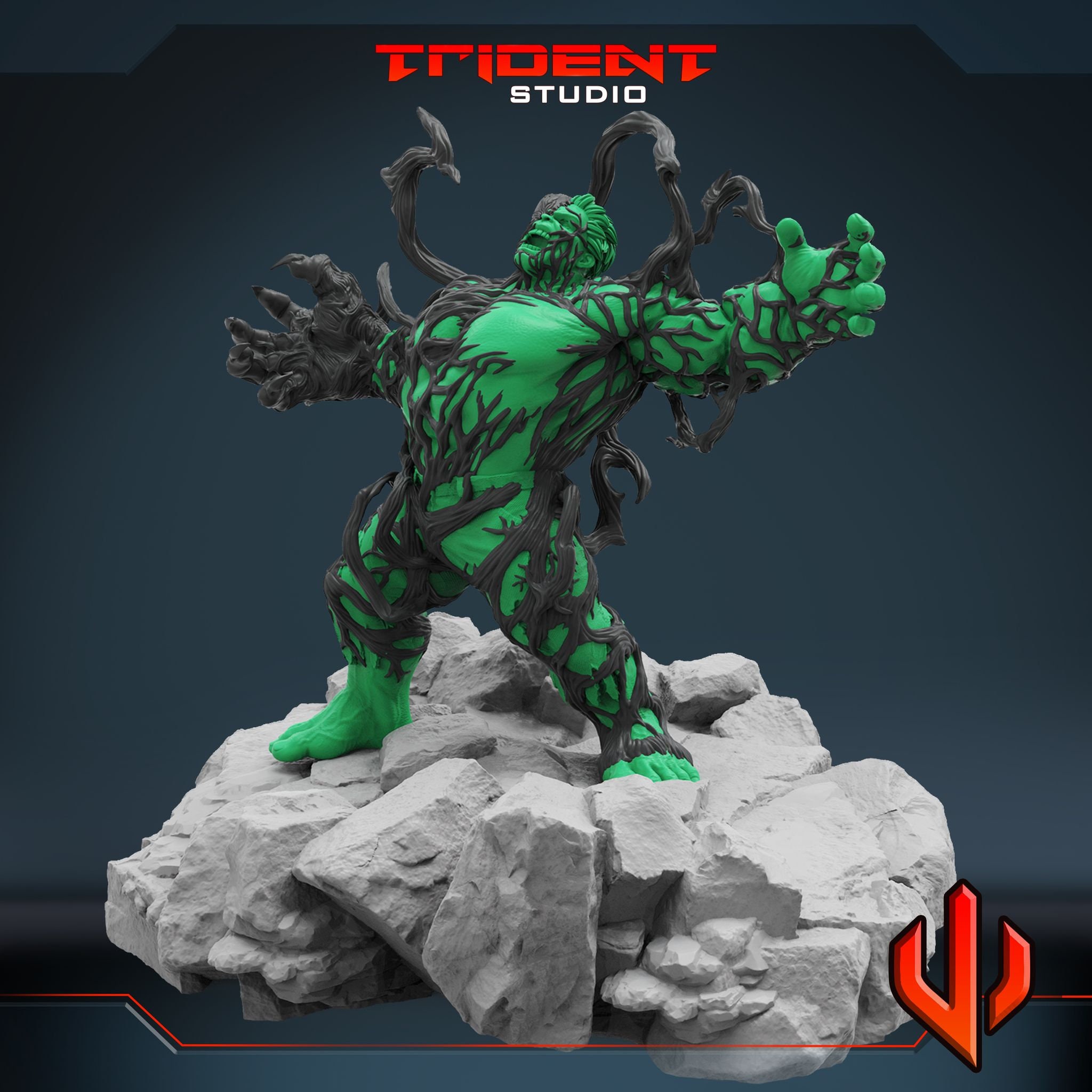 Venomized Hulk Variant AB by Trident Studio for 40 Mm - Etsy