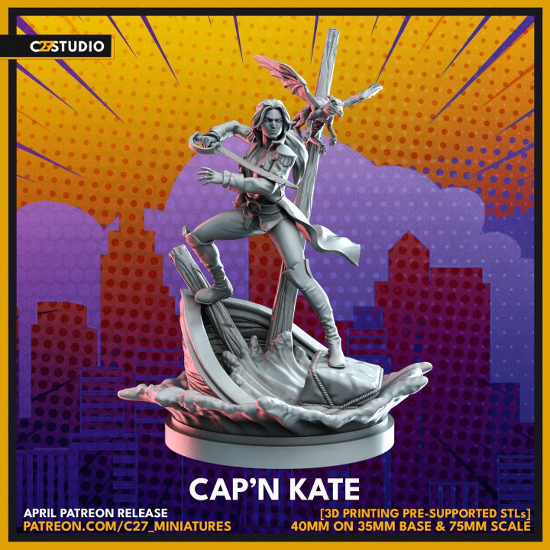 Kitty Pryde Aka Cap'n Kate by C27 for 40 Mm Wargaming Tabletop 3d ...