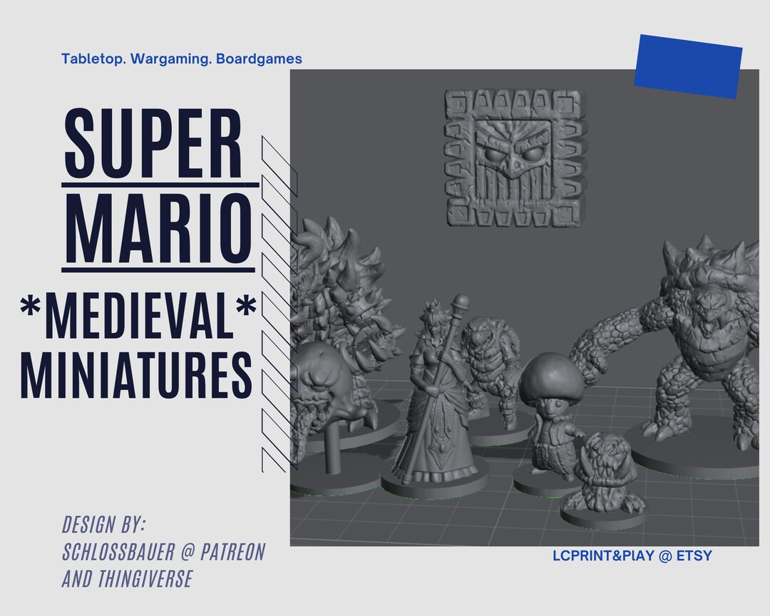 Super Mario and Friends & Monsters in Horror Style Miniatures for 32mm ...