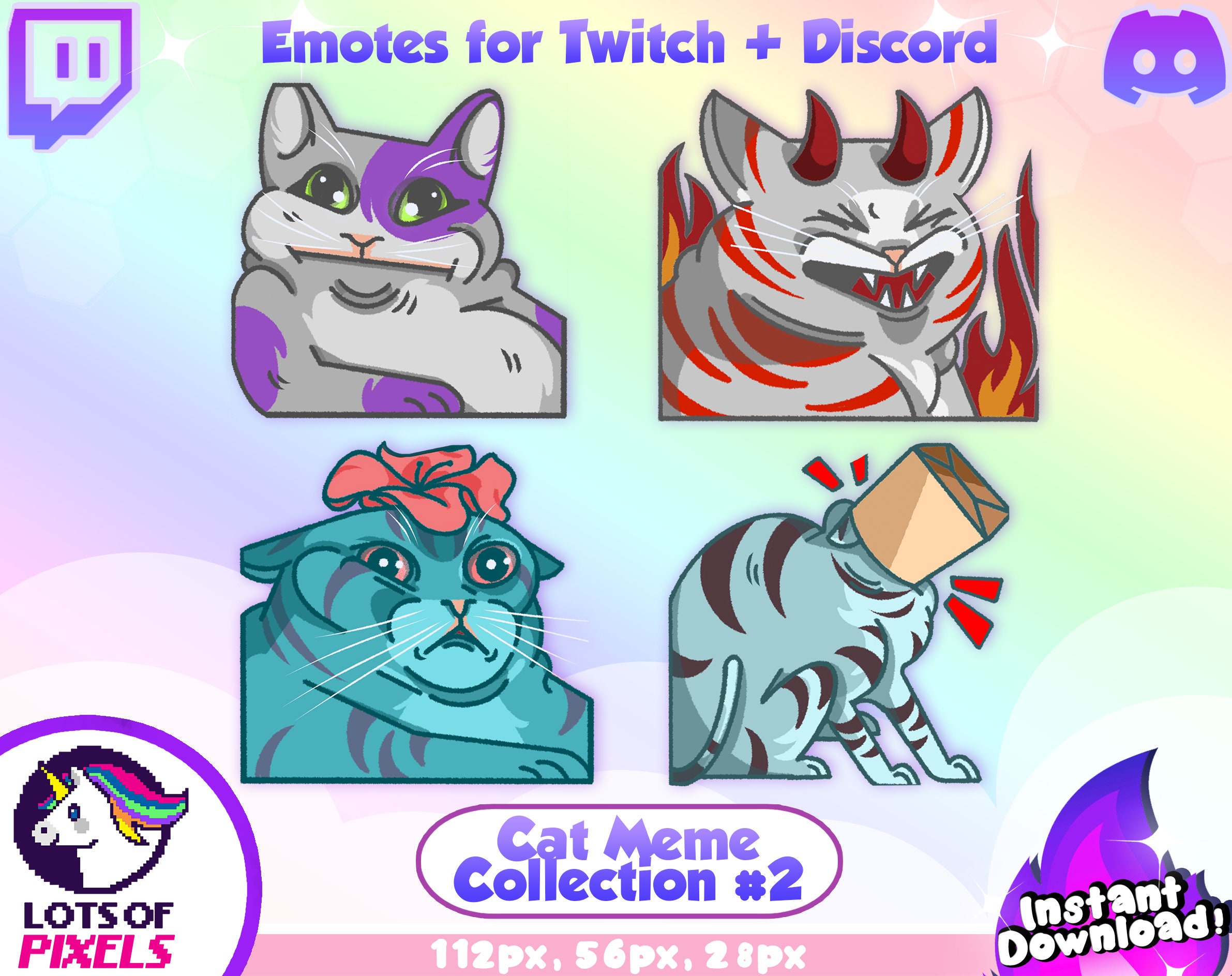 Funny CAT MEME COLLECTION 2 Twitch and Discord Emote / Channel Point ...
