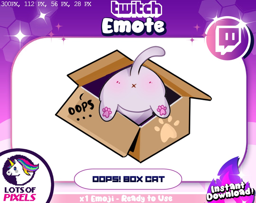 WHITE CAT BUTT in Box Twitch and Discord Emote / Channel Point | Stream ...