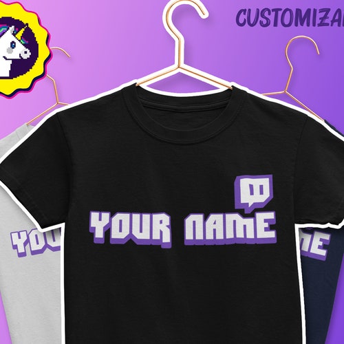 Custom Twitch Channel Name Logo Username Unisex T-shirt - Etsy