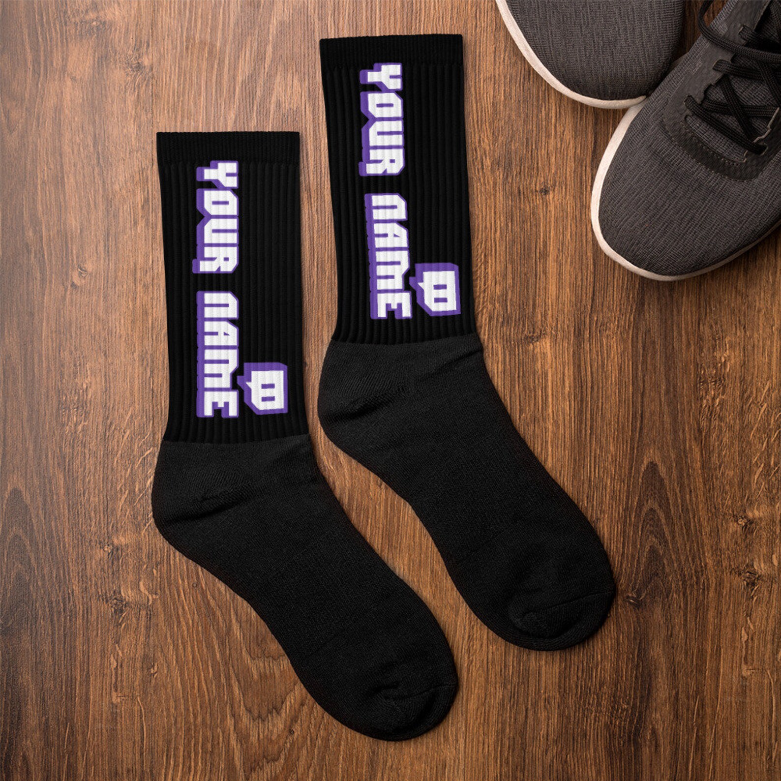 Custom Twitch Channel Name Logo Socks Streamer's Gift Twitch Merch ...