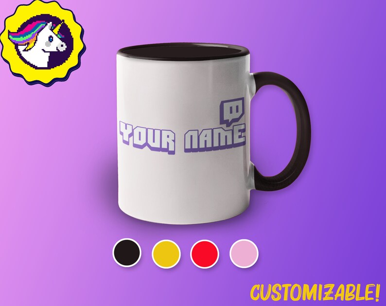 Custom Twitch Channel Name Logo Mug Streamer Gift Twitch Merch Gifts ...