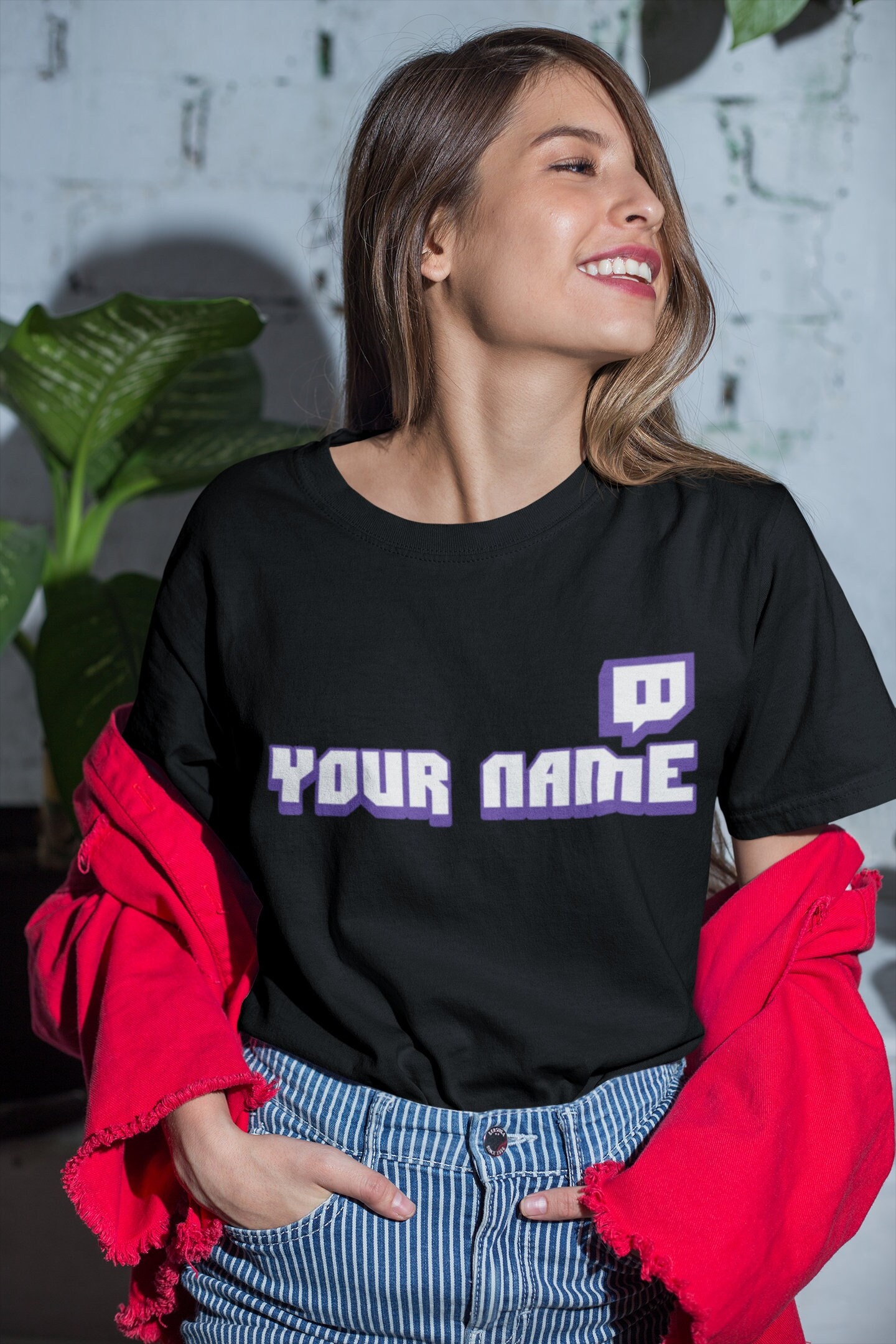 Custom Twitch Channel Name Logo Username Unisex T-shirt - Etsy
