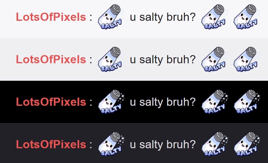 Salty Kawaii Twitch Discord Emote Channel Points - Etsy