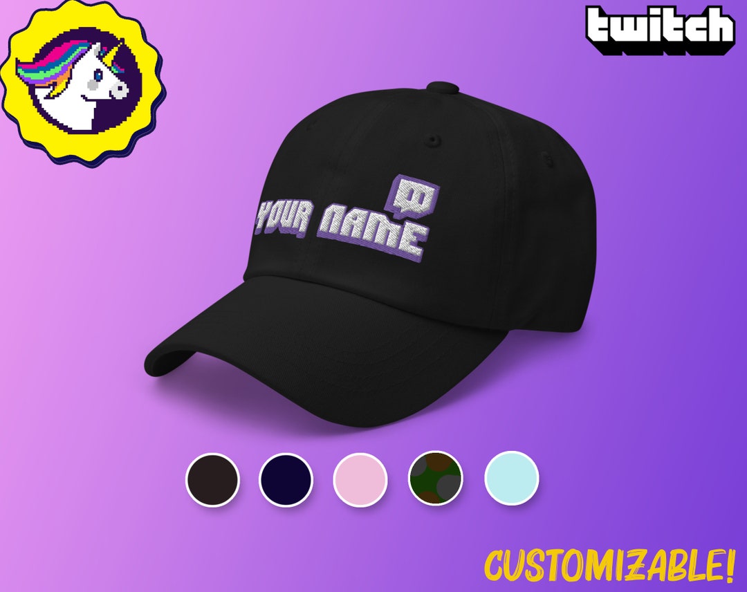 Custom Twitch Channel Name Logo Username Unisex Baseball Cap ...