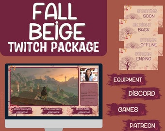 Twitch Overlay Fall | Etsy