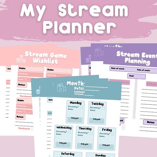 Twitch Stream Planner Progress Tracker - Etsy